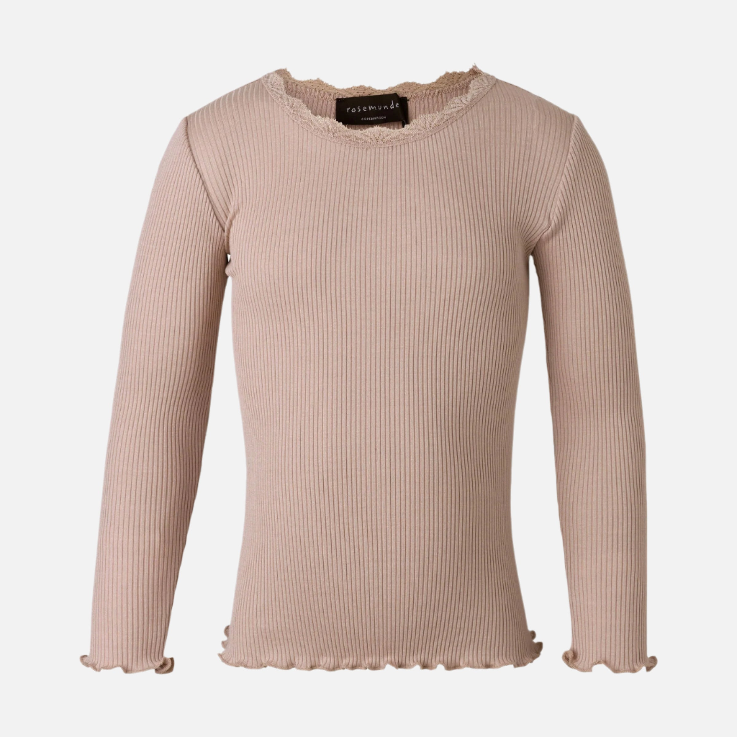 Bluza fete Rosemunde cu dantela din matase și bumbac organic, Vintage