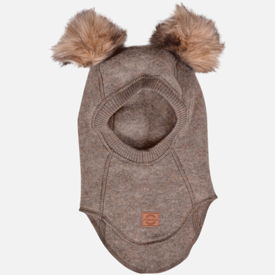 Caciula bebelusi si copii Engel din lana si matase, Gri Melange