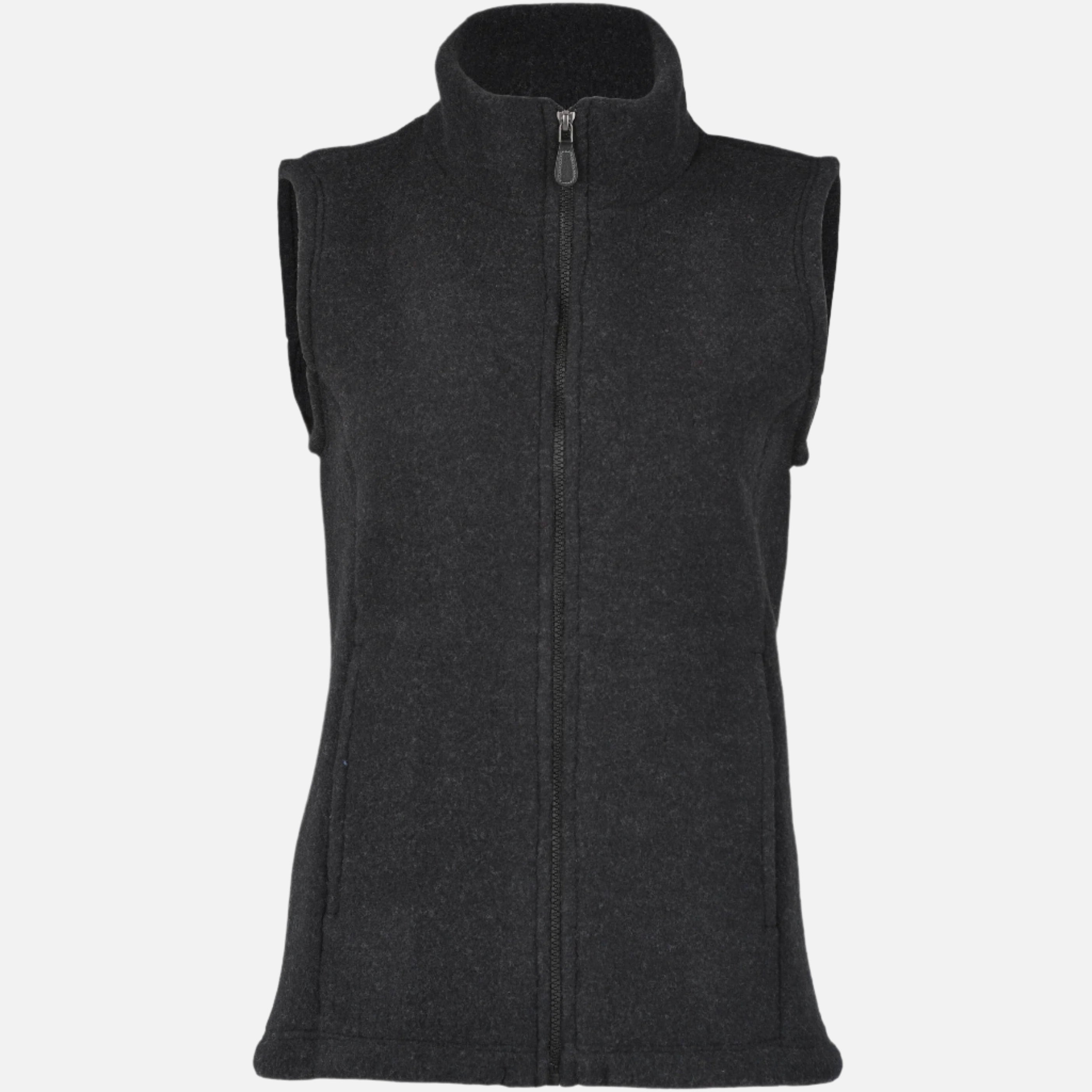 Vesta din lana merinos fleece, Negru