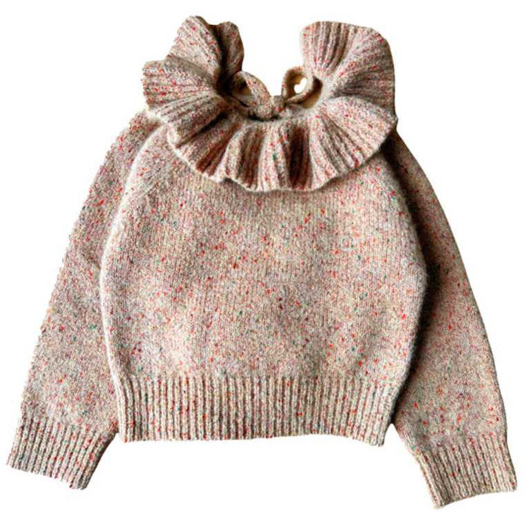 Pulover tricotat fin Mabli Knits pentru copii cu lana baby alpaca